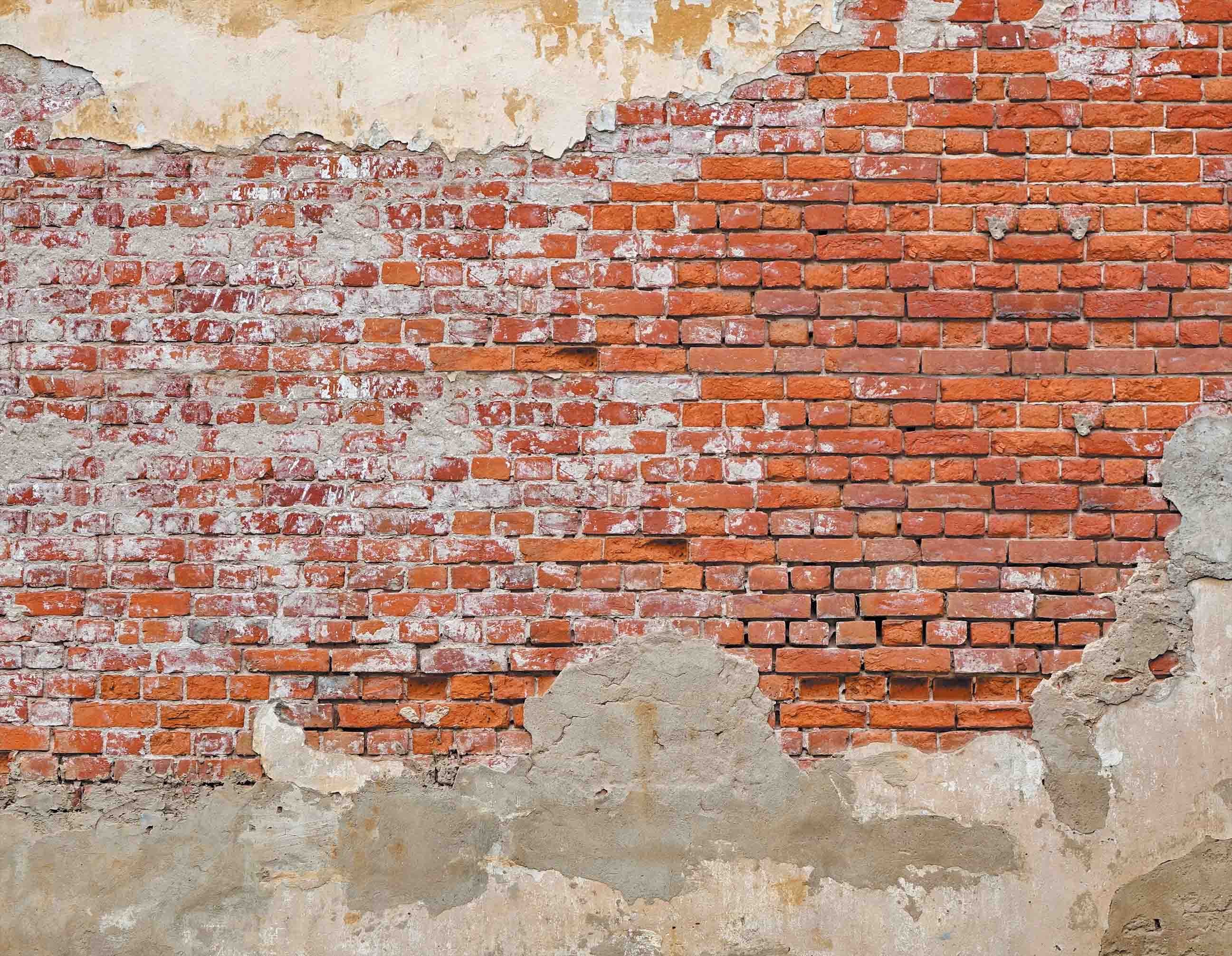 3D Brick Cement Red Rectangle Wall Mural Wallpaper YXL 2893 ...