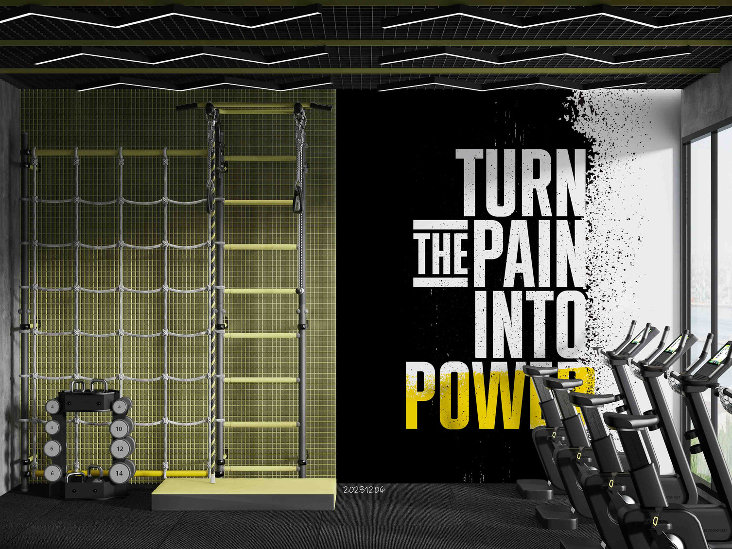 3D Poster Letter Black Line Wall Mural Wallpaper YXL 120 ...