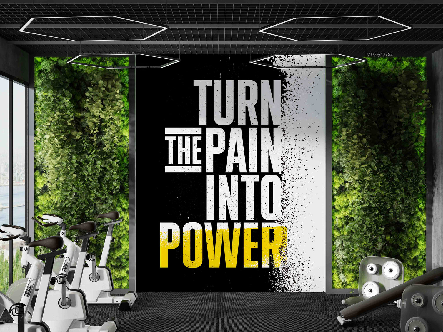 3D Poster Letter Black Line Wall Mural Wallpaper YXL 120 ...