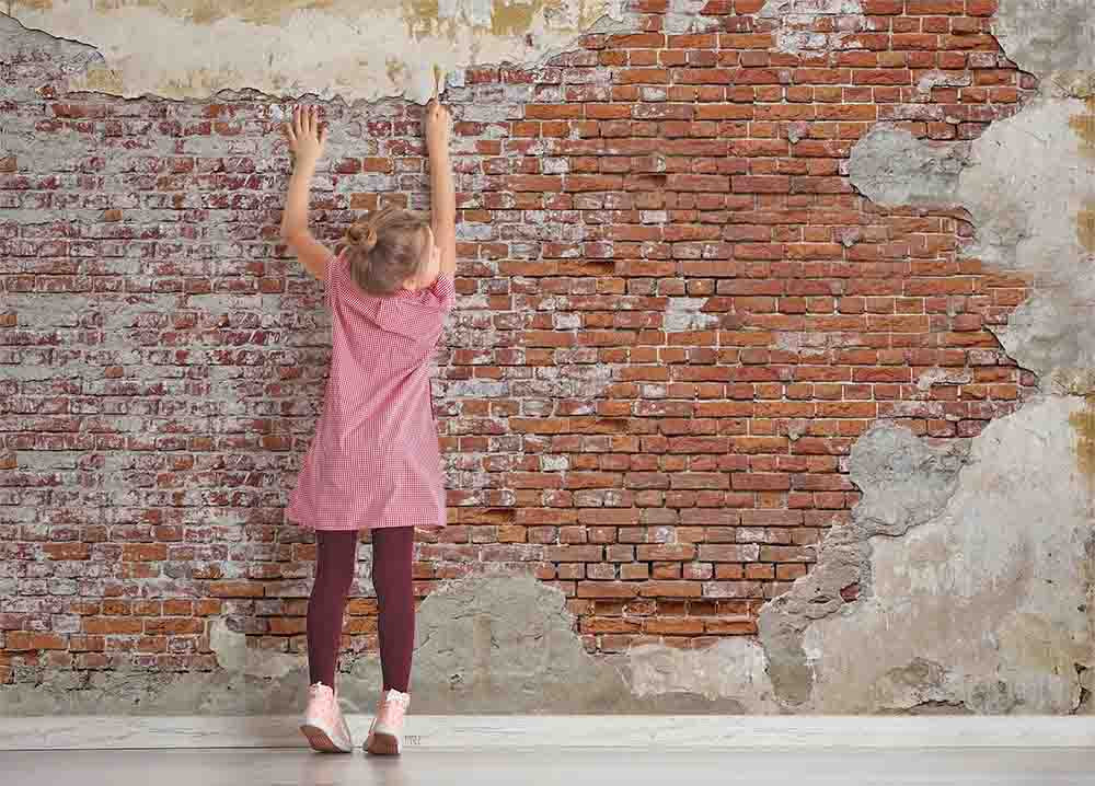 3D Brick Concrete Red Rectangle Wall Mural Wallpaper YXL 2654 ...