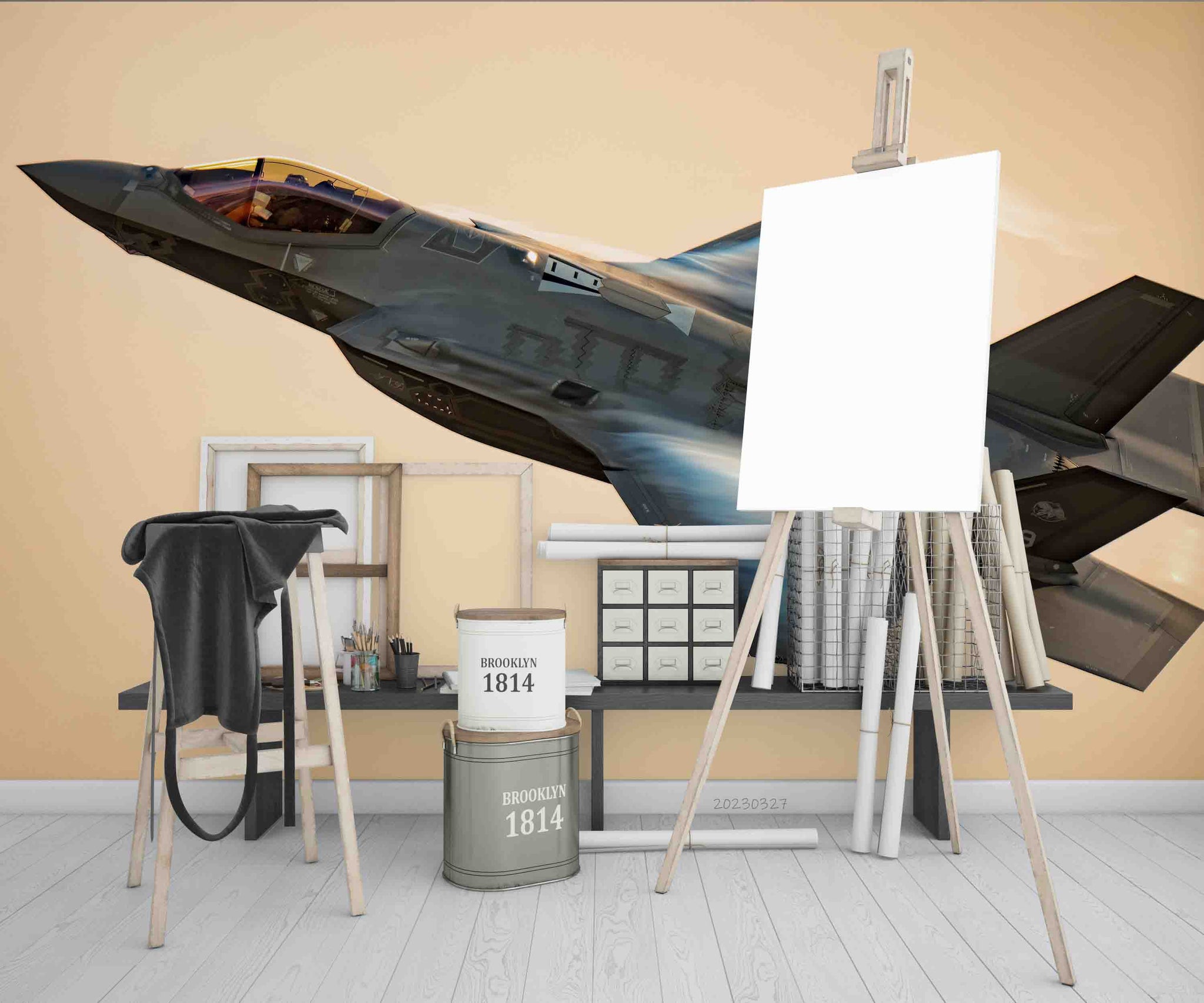 3D Air Force Showcases F-35A Lightning II Aircraft Wall Mural Wallpape ...