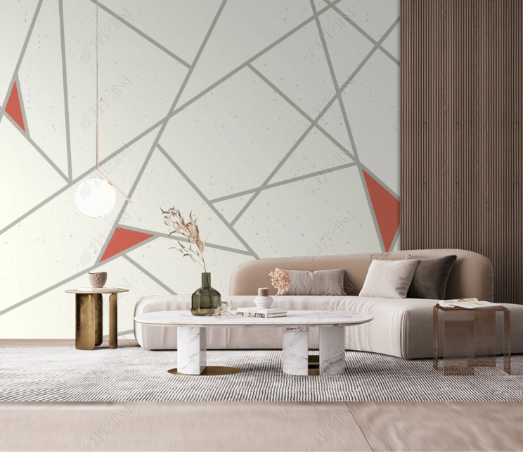 3D Geometric Triangle Parallelogram Wall Mural Wallpaper YXL 2108 ...