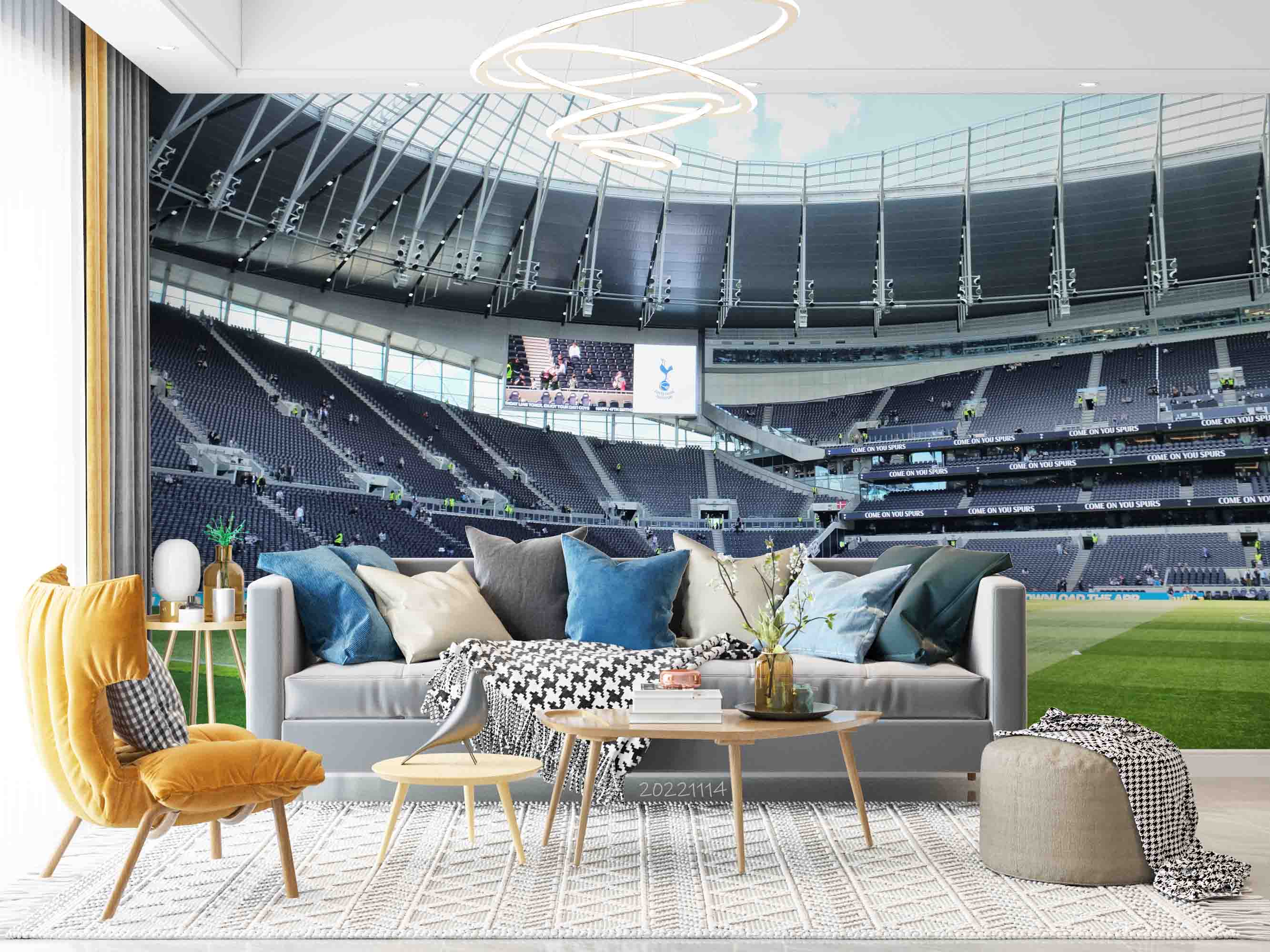 3D England Tottenham Hotspur Stadium Wall Mural Wallpaper GD 187 ...