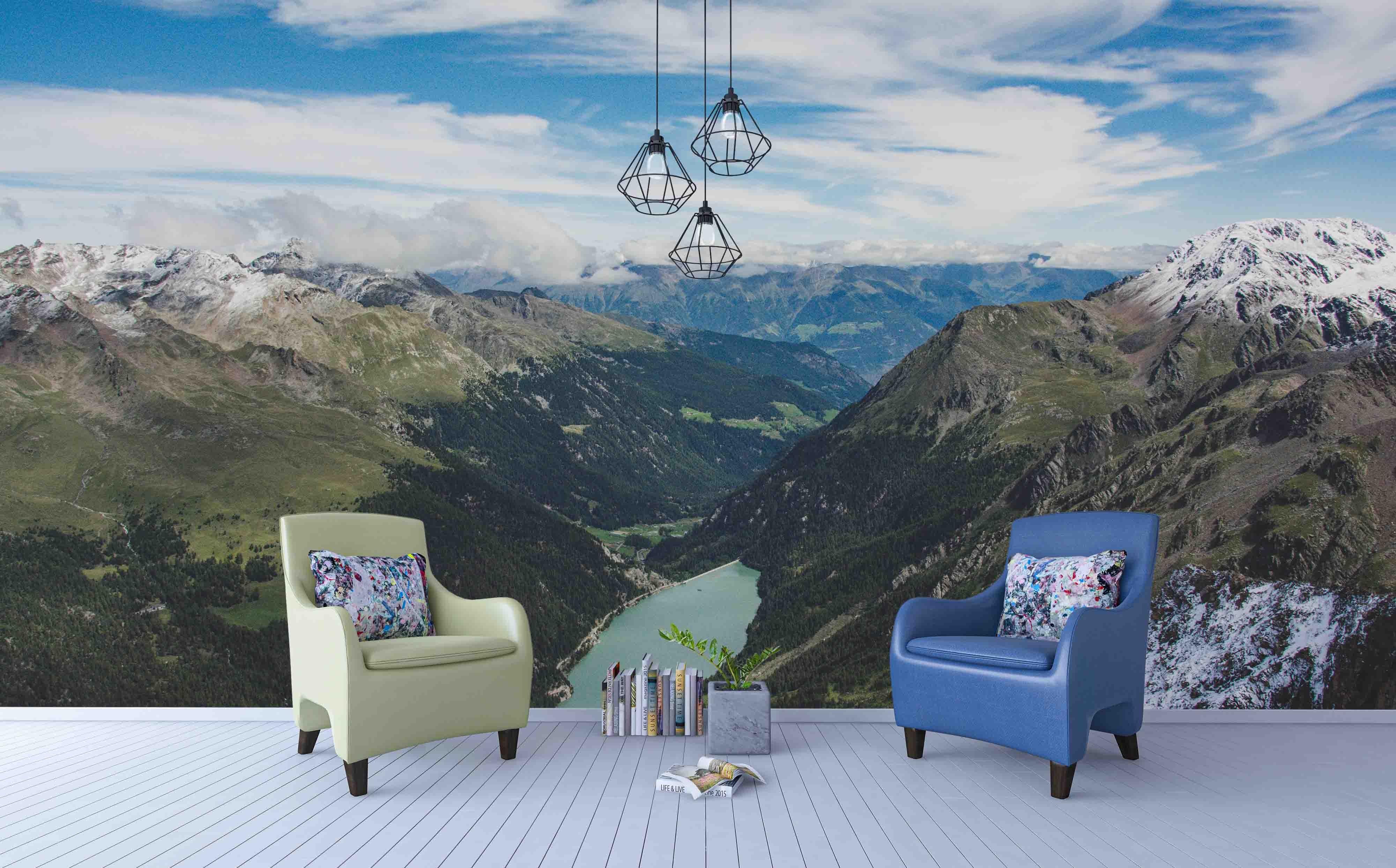3D Mountain Landscape Wall Mural Wallpaper sww 39 | Jessartdecoration