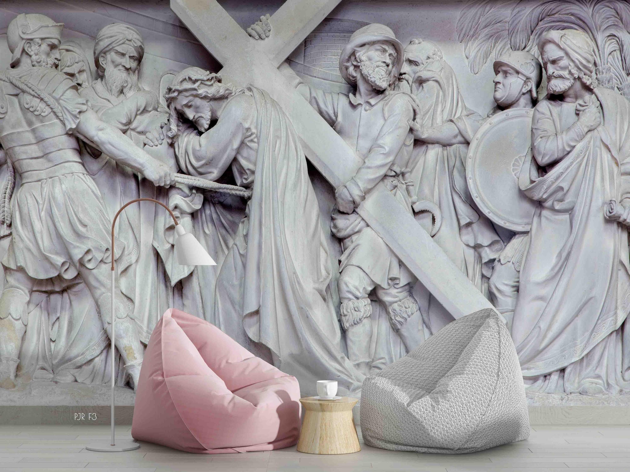 3D Embossed Figure Sculpture Wall Mural Wallpaper LXL – Jessartdecoration