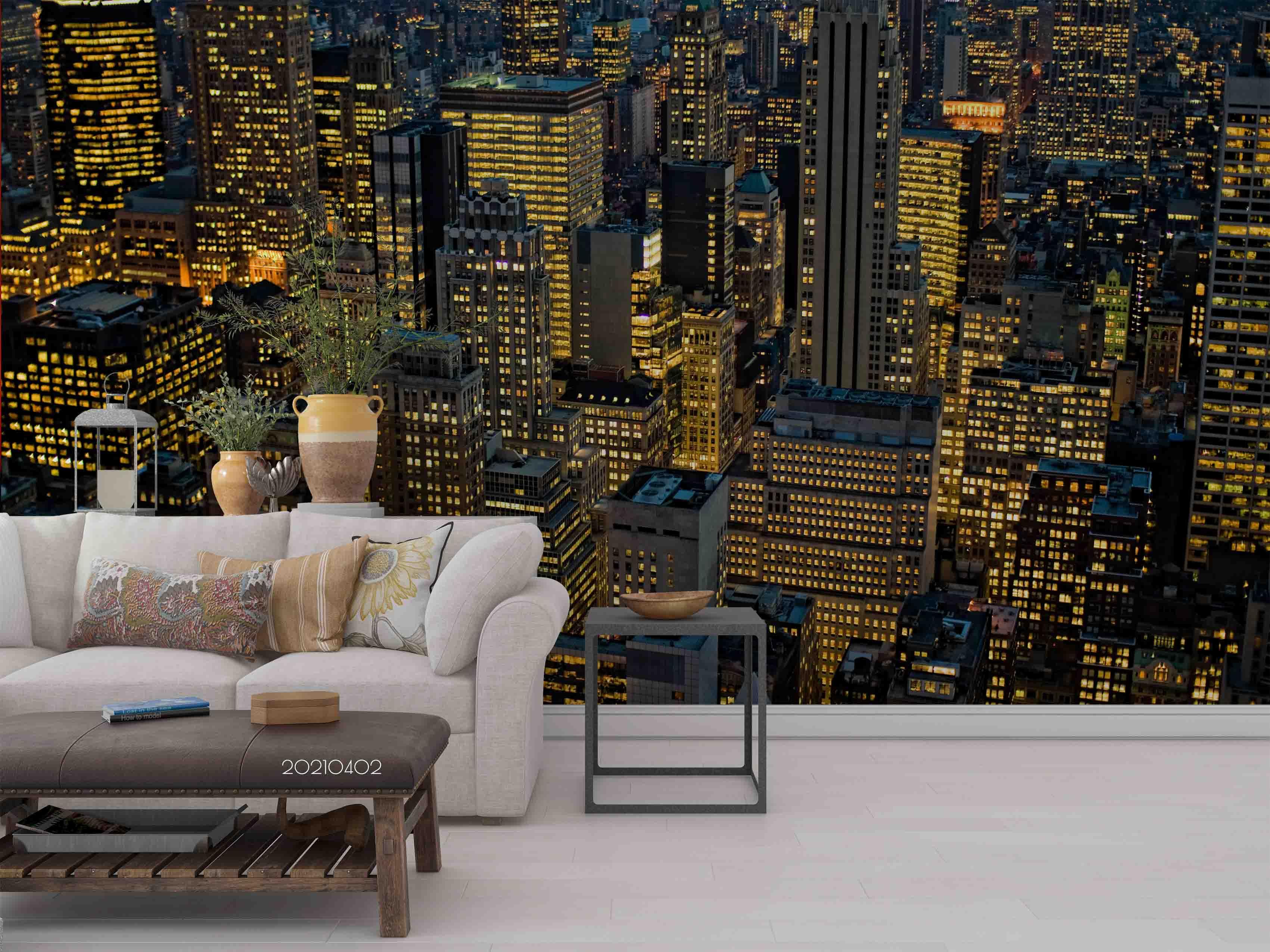3D Architecture City Night View Wall Mural Wallpaper LQH 85 ...