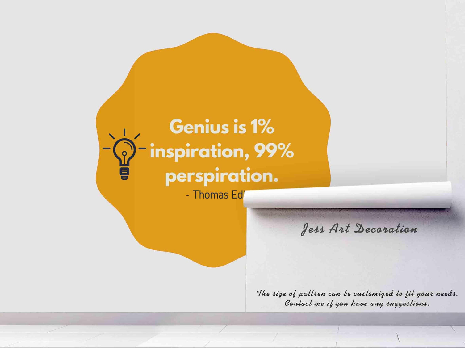 3D Genius Inspiration Perspiration Wall Mural Wallpaper 84 ...