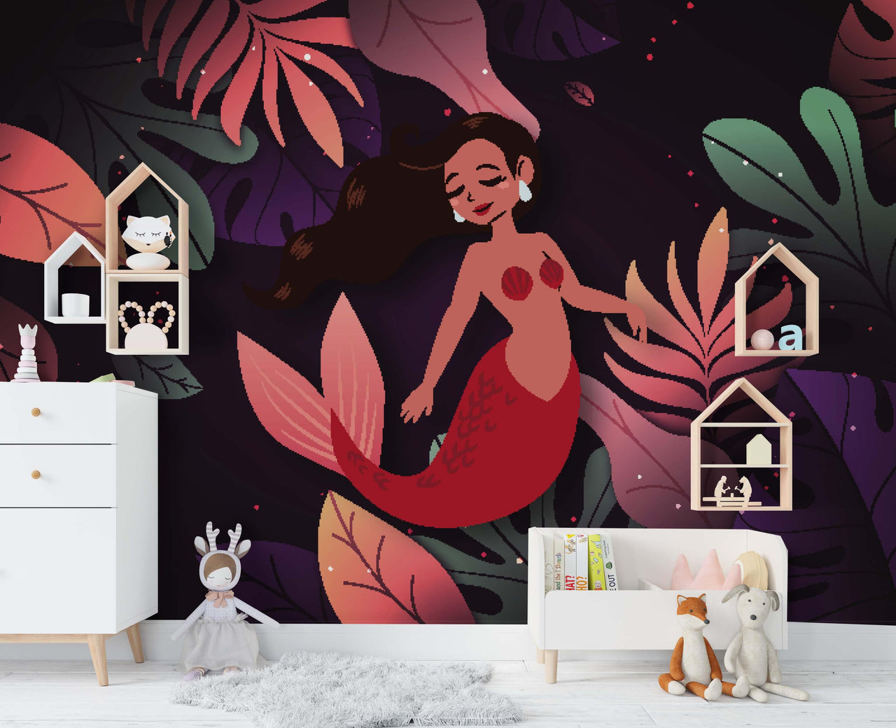 3D Toon Mermaid Wall Mural Wallpaper 36 – Jessartdecoration