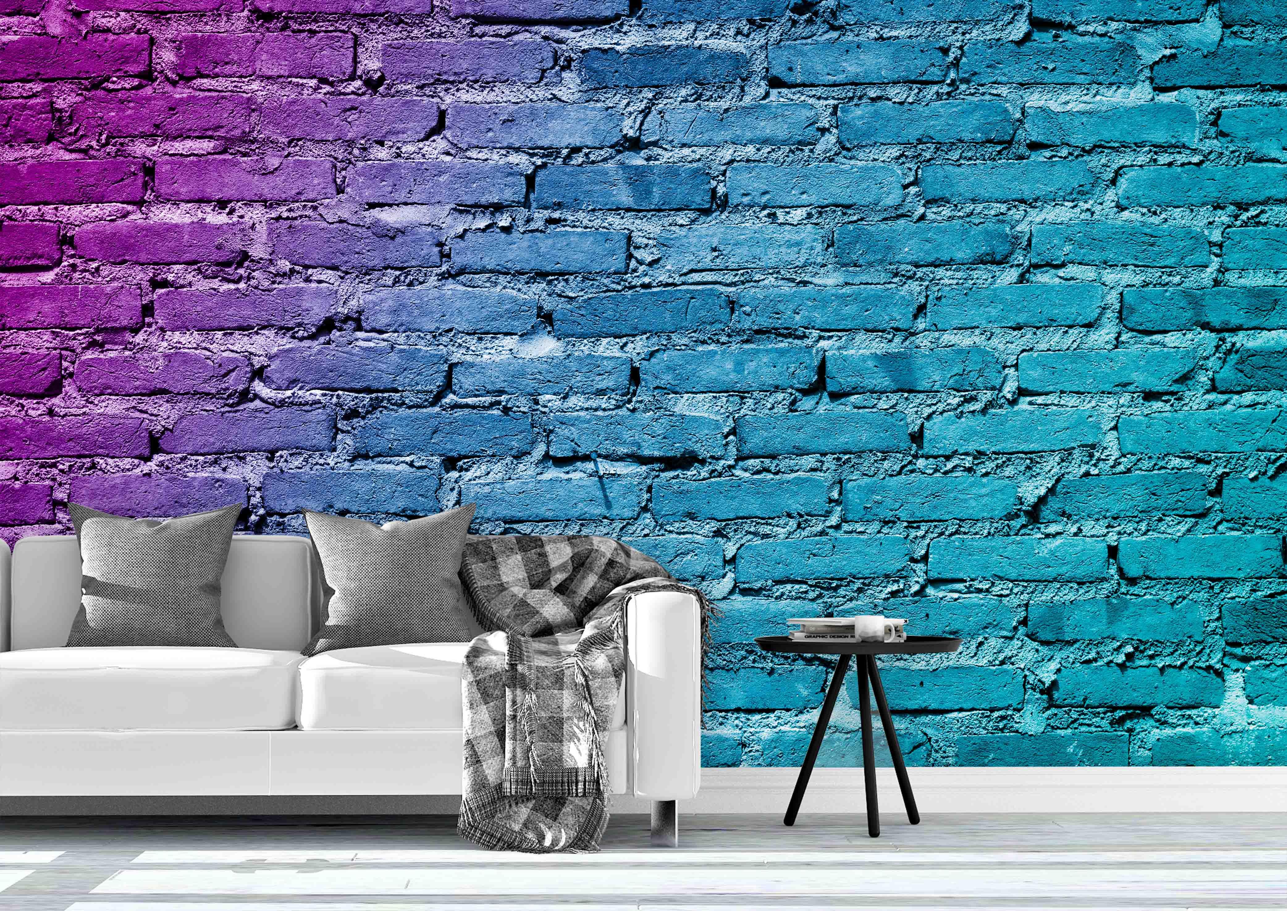 3D Blue Purple Brick Wall Mural Wallpaper 32 – Jessartdecoration