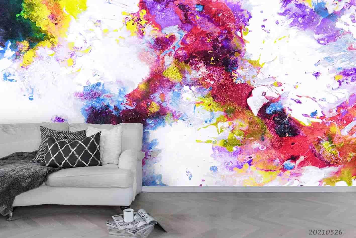 3D Abstract Art Color Wall Mural Wallpaper SWW273 – Jessartdecoration