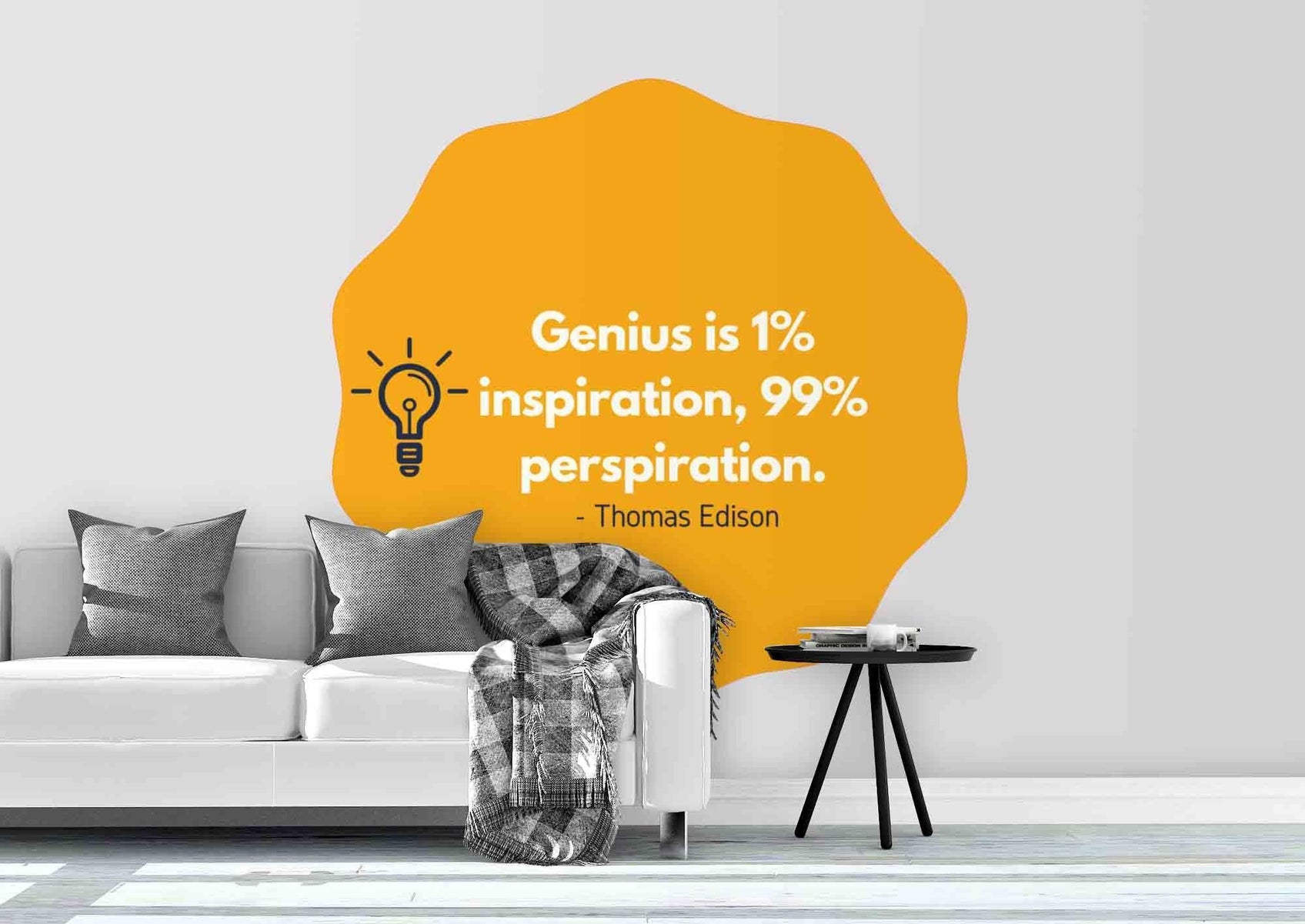 3D Genius Inspiration Perspiration Wall Mural Wallpaper 84 ...