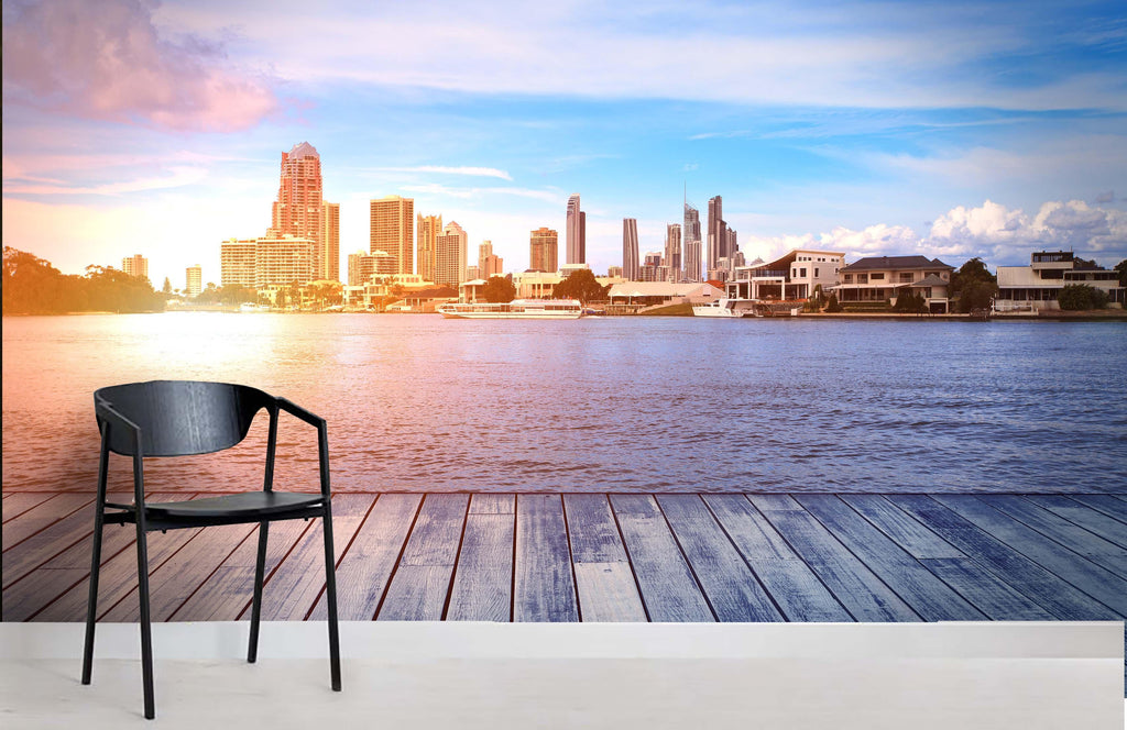 3D Urban Dusk Wall Mural Wallpaper 101 – Jessartdecoration