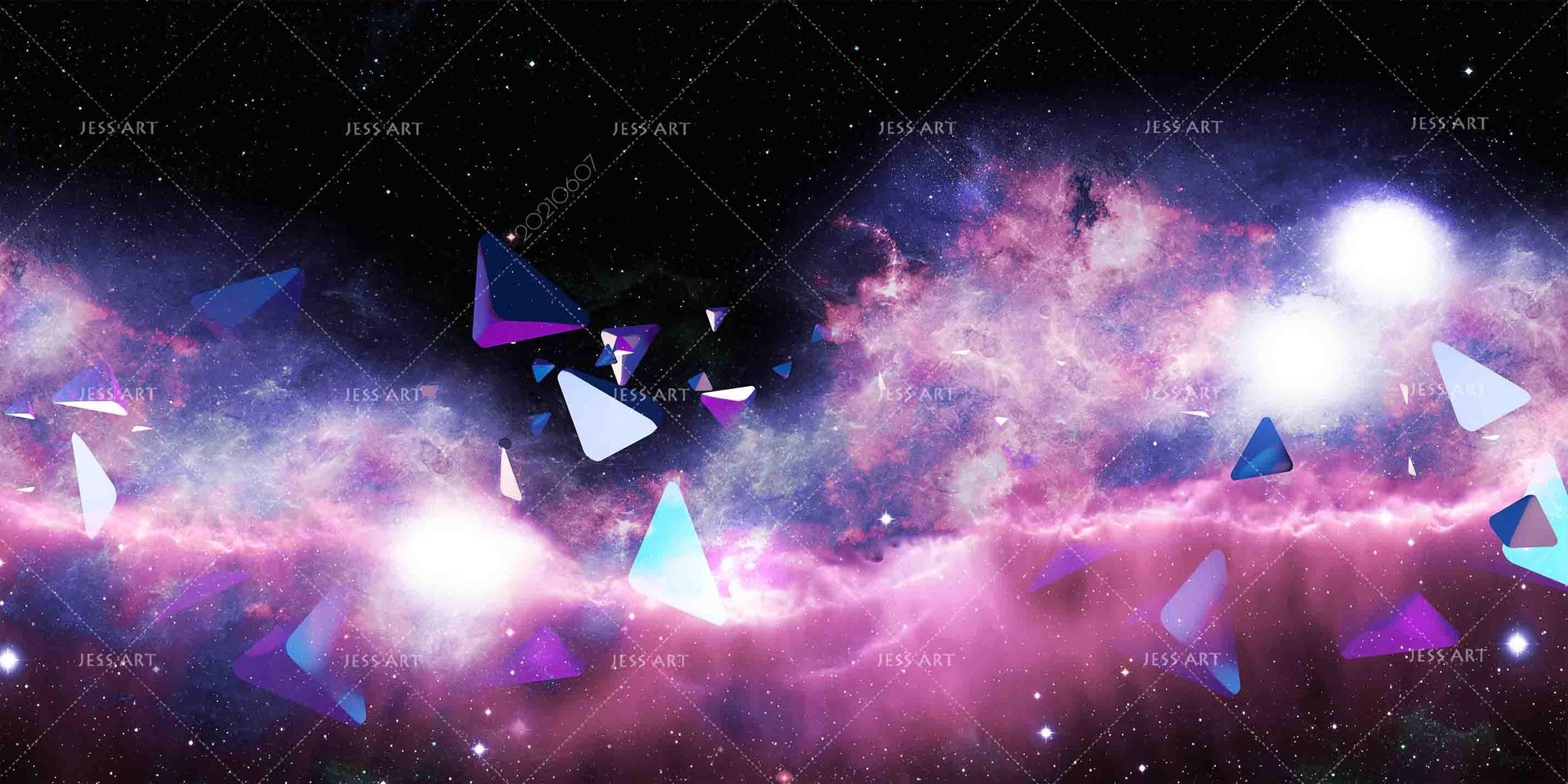 3D Abstract Triangle Fantasy Scientific Magical Wall Mural Wallpaper S ...