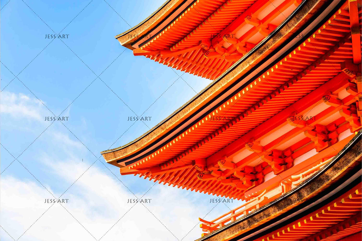 3D kiyomizu dera temple kyoto japan wall mural wallpaper 46 ...