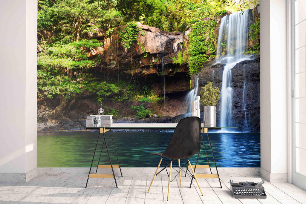 3D Waterfall Scenery Wall Mural Wallpaper 21 | Jessartdecoration