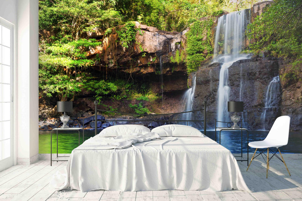 3D Waterfall Scenery Wall Mural Wallpaper 21 | Jessartdecoration