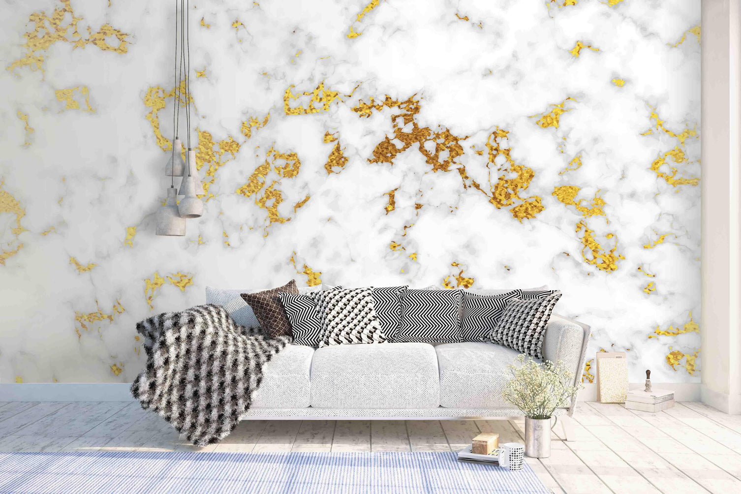 3D Light Marble Effect Wall Mural Wallpaper 22 – Jessartdecoration