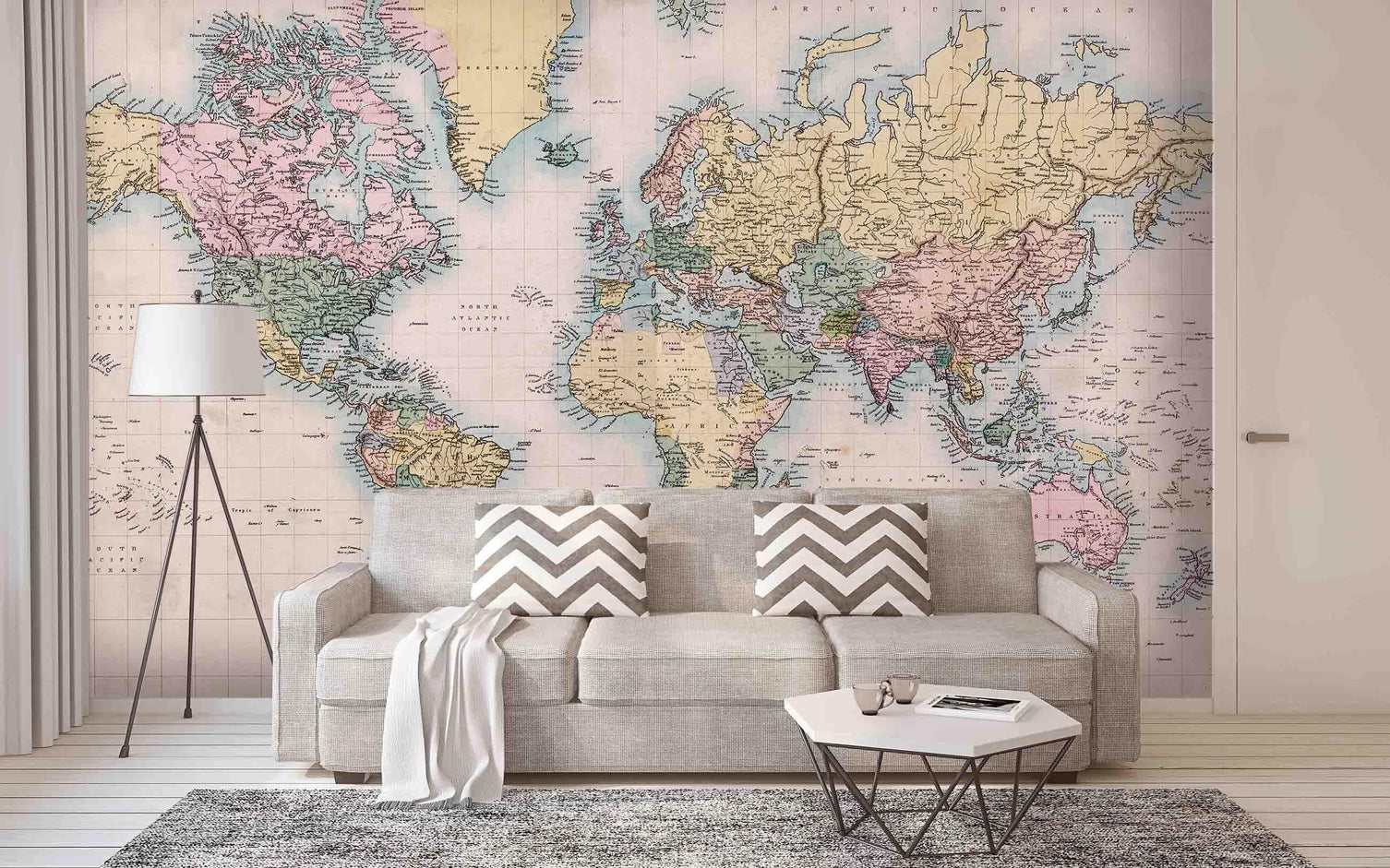 3D colorful world map wall mural wallpaper 37 – Jessartdecoration